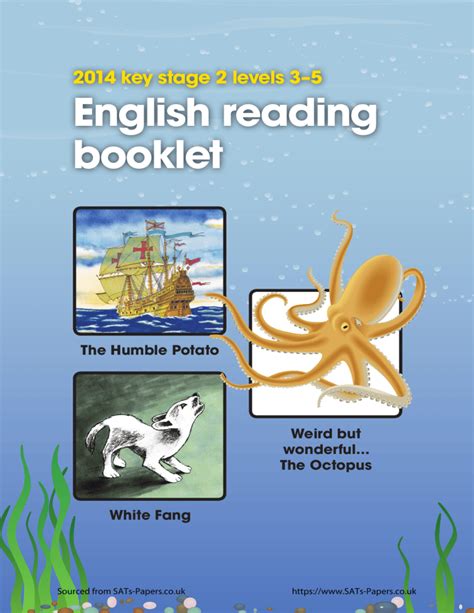 Ks2 English Reading Booklet Potatoes Octopus White Fang