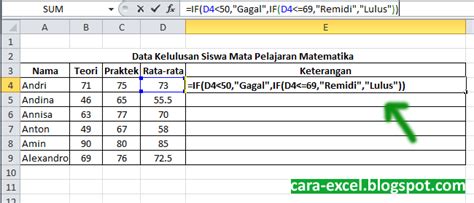 Cara Menggunakan If Excel Cara Excel