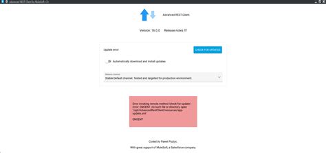 Fail Check Update · Issue 378 · Advanced Rest Client Arc Electron · Github