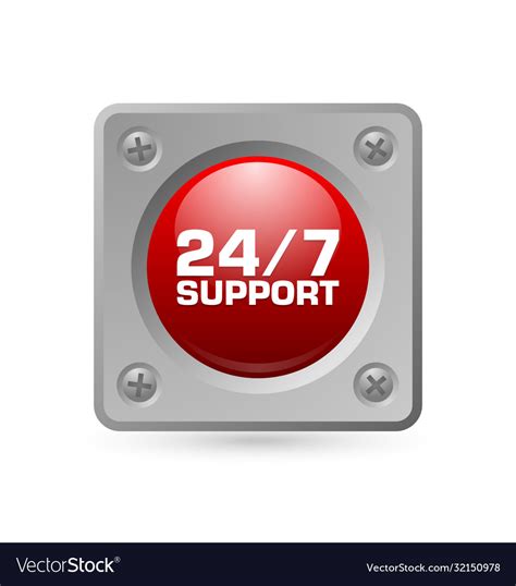 247 Support Icon Royalty Free Vector Image Vectorstock