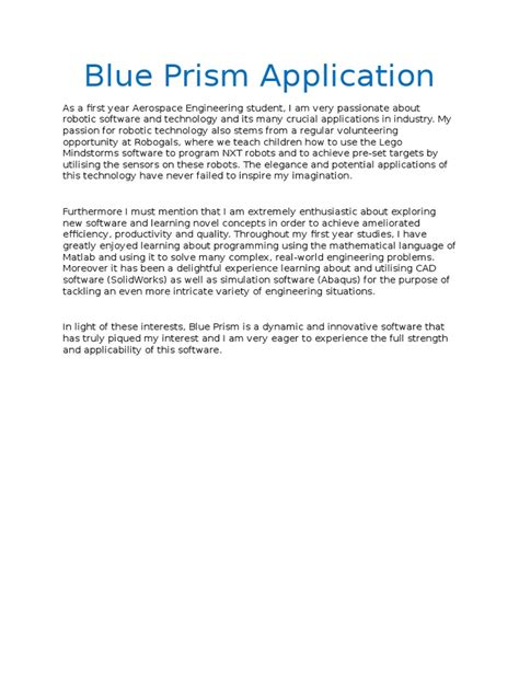 Blue Prism Application Pdf Robotics Engineering