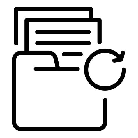 Folder Backup Icon Outline Style Vector Art At Vecteezy