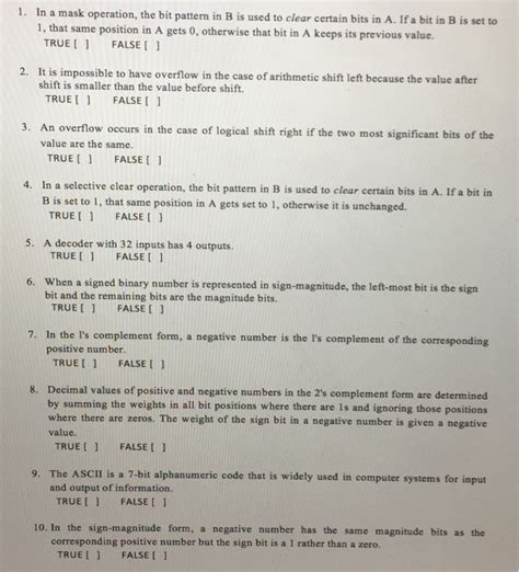 Solved In A Mask Operation The Bit Pattern In B Is Used To