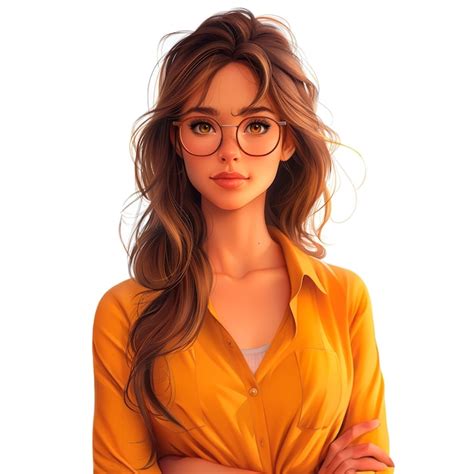 Premium Photo Woman With Glasses Posing For Picture Generative Ai