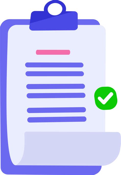 Document Icon With Checkmark Clipboard Icon With Document Paper