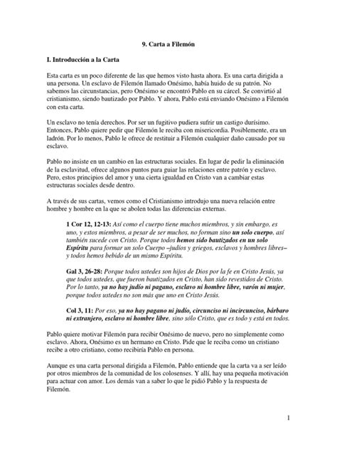 La Carta A Filemón Pdf Pablo El Apóstol Cristo Título