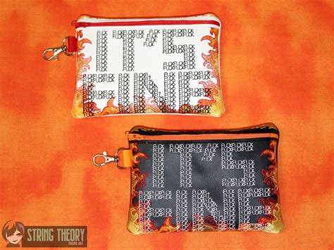 Its Fine Fuck Fully Lined Zip Bag String Theory Fabric Art