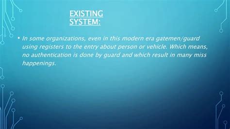 Gate Pass Management System Ppt Ppt