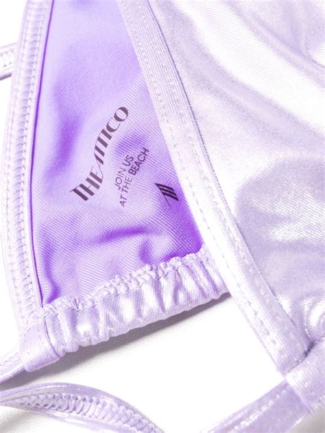 The Attico High Shine Triangle Bikini Set Smart Closet