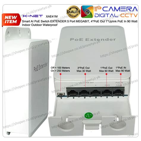 Jual Poe Switch Extender 5 Port Megabit 4 Poe Out 1 Poe In 90w Uplink Shopee Indonesia