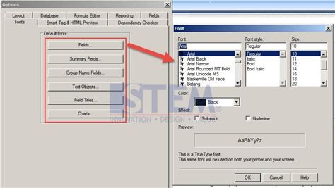 How To Set Your Own Default Font Style In Crystal Report For Sap Business One
