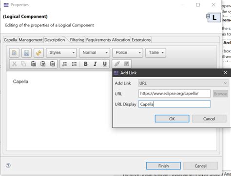 Unable To Generate Html Hyperlink In A Description Item With Cap 5 2