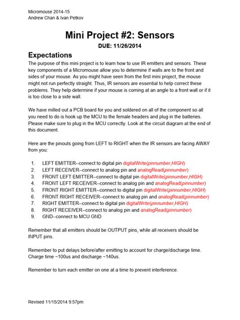 Sensors In Micromouse Pdf Technology And Engineering