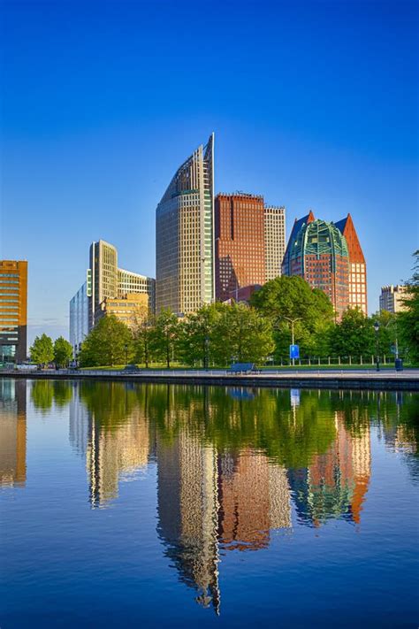 Netherlands Traveling Pictiresque Skyline Of The Hague City Den Haag