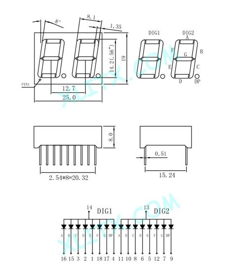 5621bs 0 56 Inch Red 2 Digit Ca Led 7 Segment Display Lanpade