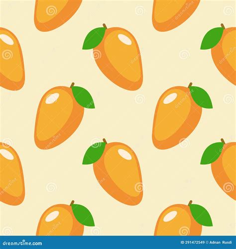 Mango Seamless Pattern Flat Design Vector Illustration Stock Vector Illustration Of Dessert