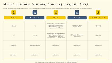Ai And Machine Learning Training Program Portrait Pdf