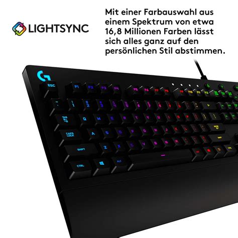 Logitech G213 Prodigy Gaming Keyboard Rgb Lightsync Backlit Keys Spill Resistant Customizable