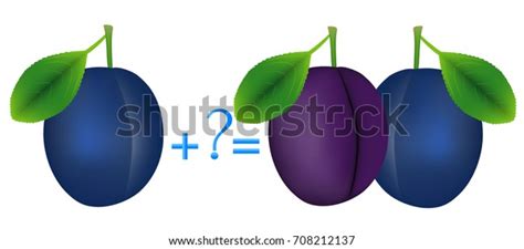 Action Relationship Addition Examples Plums Educational Stock Vector Royalty Free 708212137