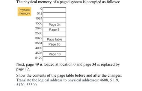 Solved The Physical Memory Of A Paged System Is Occupied As
