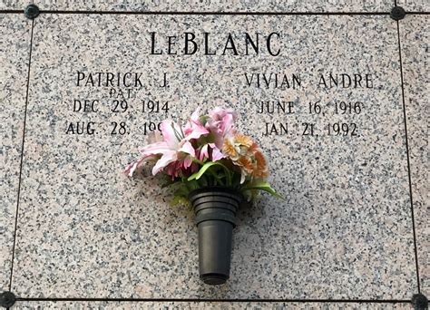 Patrick Joseph “pat” Leblanc 1914 1998 Memorial Find A Grave