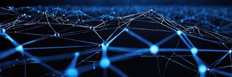 Premium Photo Abstract Plexus Blue Geometrical Shapes Connection And