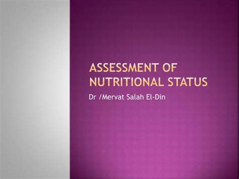 Ppt Assessment Of Nutritional Status Powerpoint Presentation Free