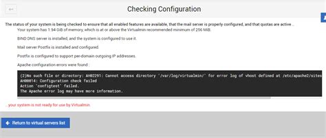 Clean Install Gives When Apache Is Installed Before I Install Virtualmin Virtualmin