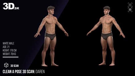 Cleaned A Pose Scan D Model FlippedNormals