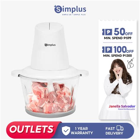 Simplus Electric Meat Grinder 2l Multifunctional Food Processor Blender