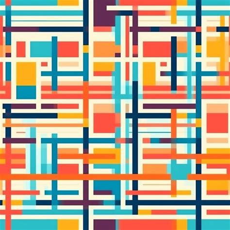 Premium Photo A Colorful Abstract Pattern With Squares And Rectangles Generative Ai