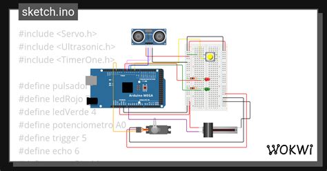 Barrera Parking Definitivo Wokwi Esp32 Stm32 Arduino Simulator