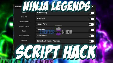 Ninja Legends Script Proxima Hub Auto Farm Auto Sell Auto Swing And More Cheater Ninja