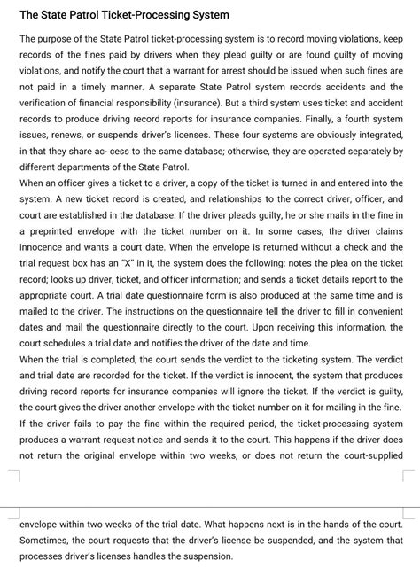 Solved The State Patrol Ticket Processing System The Purpose