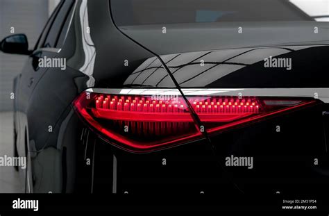 A Closeup Shot Of A Modern Mercedes Benz S Class Rear Lights Stock