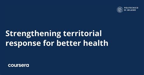 Strengthening Territorial Response For Better Health Coursya