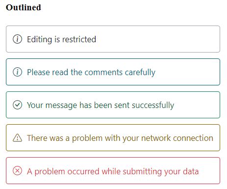 Variants With Blazor Message Component Syncfusion