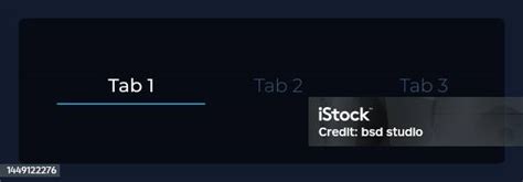Active First Tab In Menu Bar Ui Element Template Stock Illustration