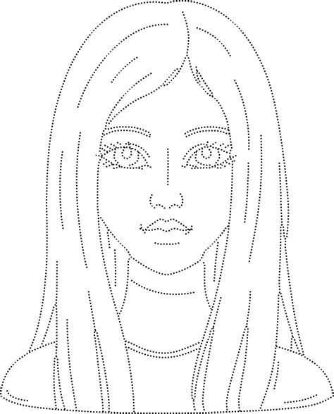 Girl Tracing Coloring Pages Coloringlib