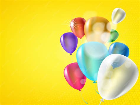 Premium Vector Birthday Balloons Background