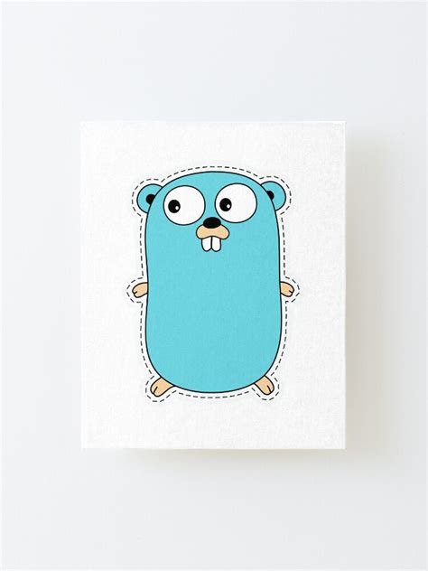 Go Programming Golang Gopher Mounted Print For Sale By Vladocar