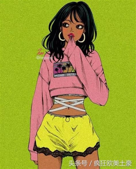 瘋狂歐美土豪女生卡通頭像 每日頭條