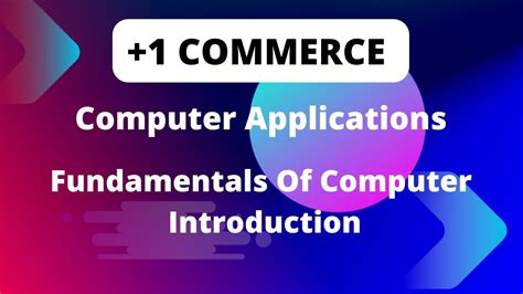 Plus One Commerce Computer Application Introduction Plusone Commerce Computerapplication
