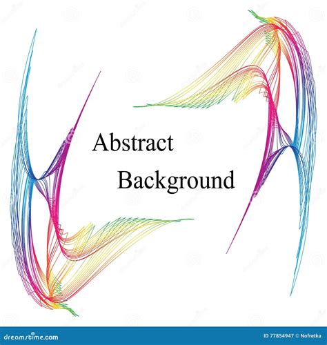 Iridescent Striped Curves With Text In The Centerabstract Background Stock Vector