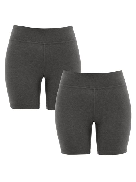 Athletic Works Womens Active Dri Works Bike Shorts 2 Pack Sizes S Xxl
