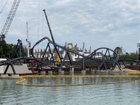 Photos Oscillating Helix Among New Roller Coaster Track Installed For