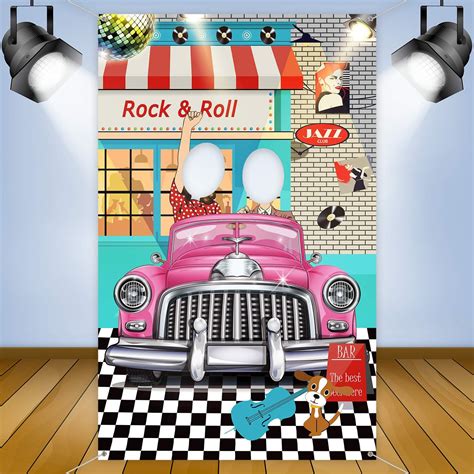 50s Party Decorations 50s Theme Rock And Roll Backdrop