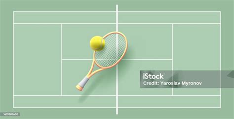 녹색 테니스 코트 배경에 있는 3d 테니스 라켓과 테니스 공 대회 포스터를 위한 일러스트레이션 또는 배너 배경 Championship에 대한 스톡 벡터 아트 및 기타 이미지