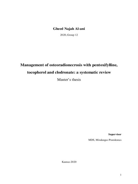 Fillable Online Management Of Osteoradionecrosis With Lsmu Fax