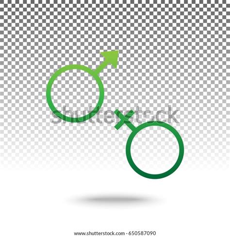 Sex Symbol Sign Vector Green Gradient Vector De Stock Libre De